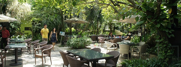 Terrasse du restaurant Canopy à Bishan Park - Paris-Singapore